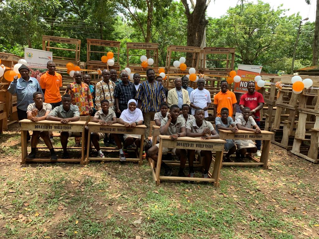 World Vision Ghana donates furniture to six basic schools in Nkwanta ...