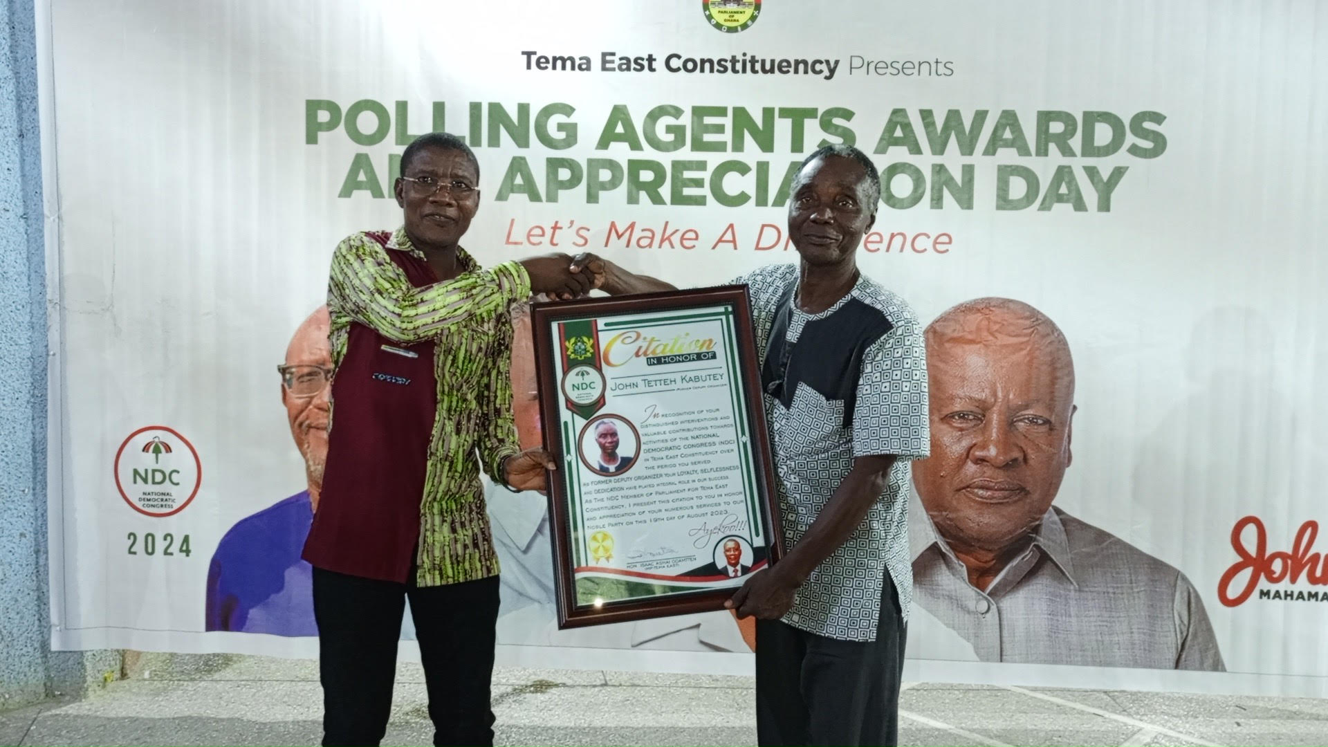 NDC Tema East rewards polling agents, executives | Ghana News Agency