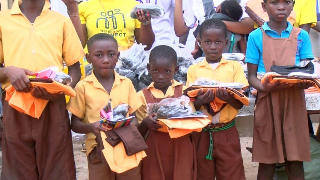 Neighbors Connect distributes uniforms to basic school pupils | Ghana ...