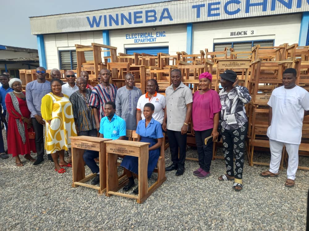 Afenyo-Markin donates 400 mono desks to Winneba Vocational Training ...