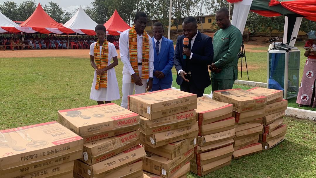 Agona West NPP PC donates 50 standing fans to Nyakrom SHTS | Ghana News ...