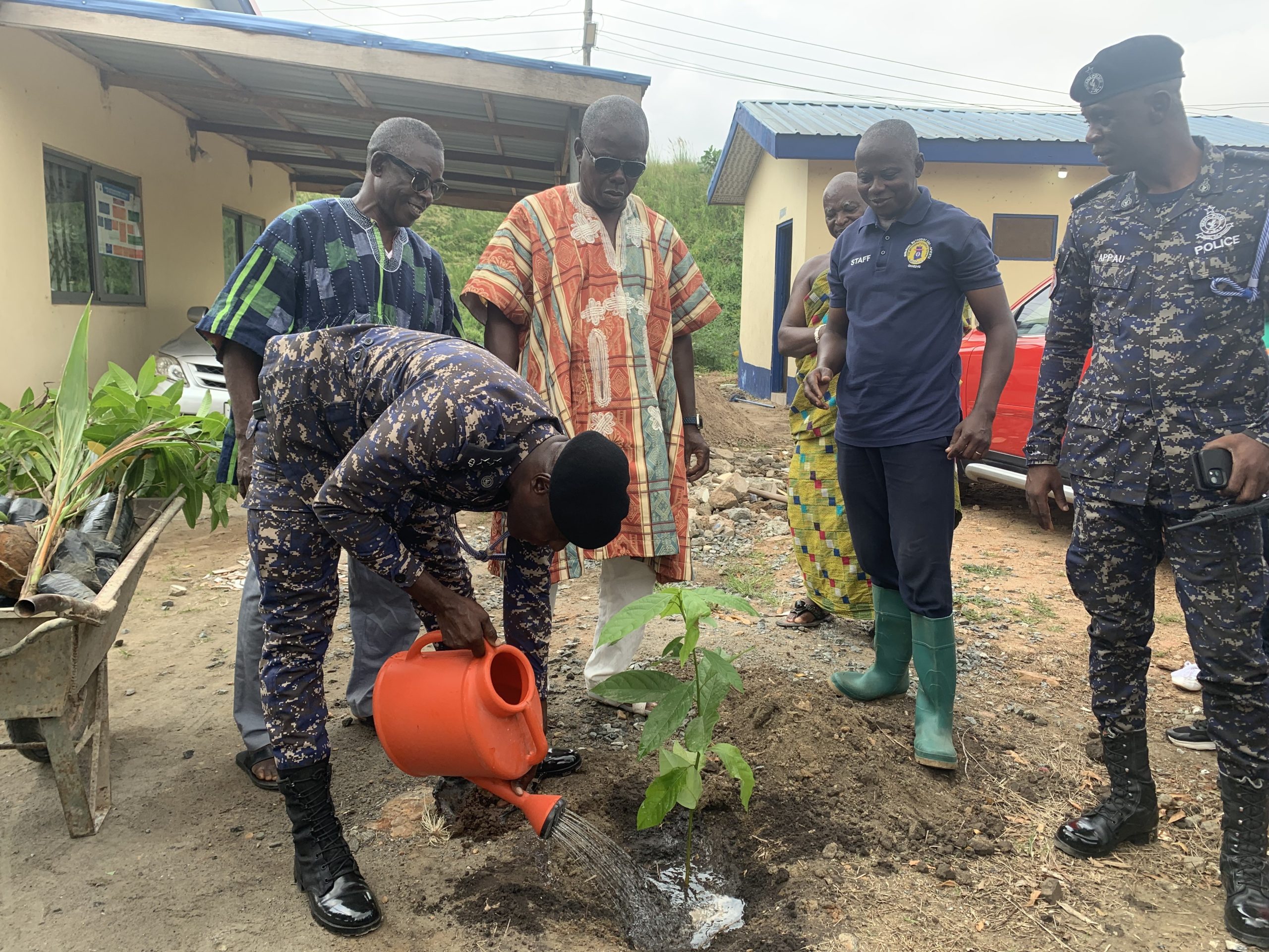 Compassion International Ghana plants trees at Afienya Police Station ...
