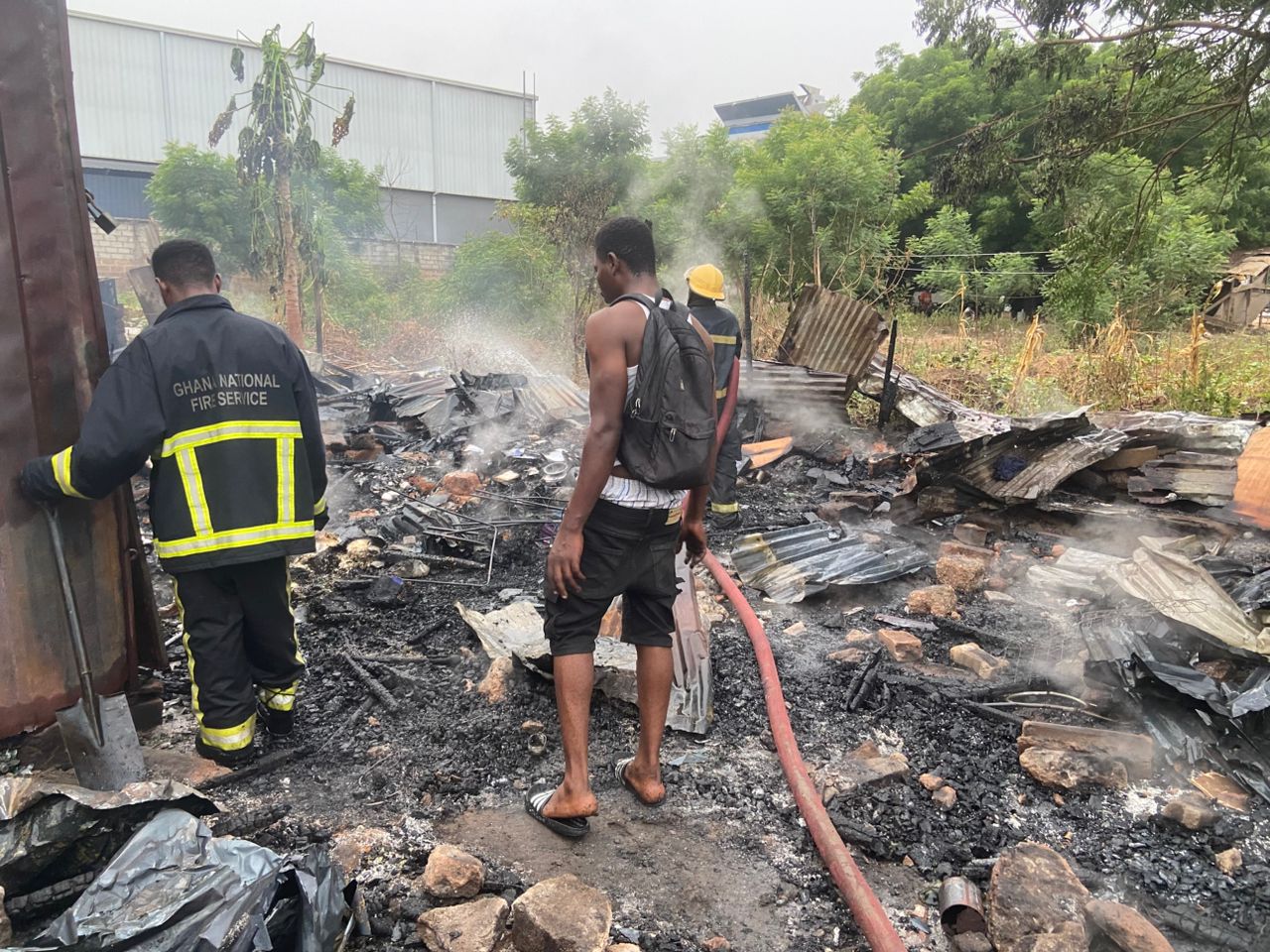 Fire outbreak at Kissiman Junction: four months baby dies | Ghana News ...