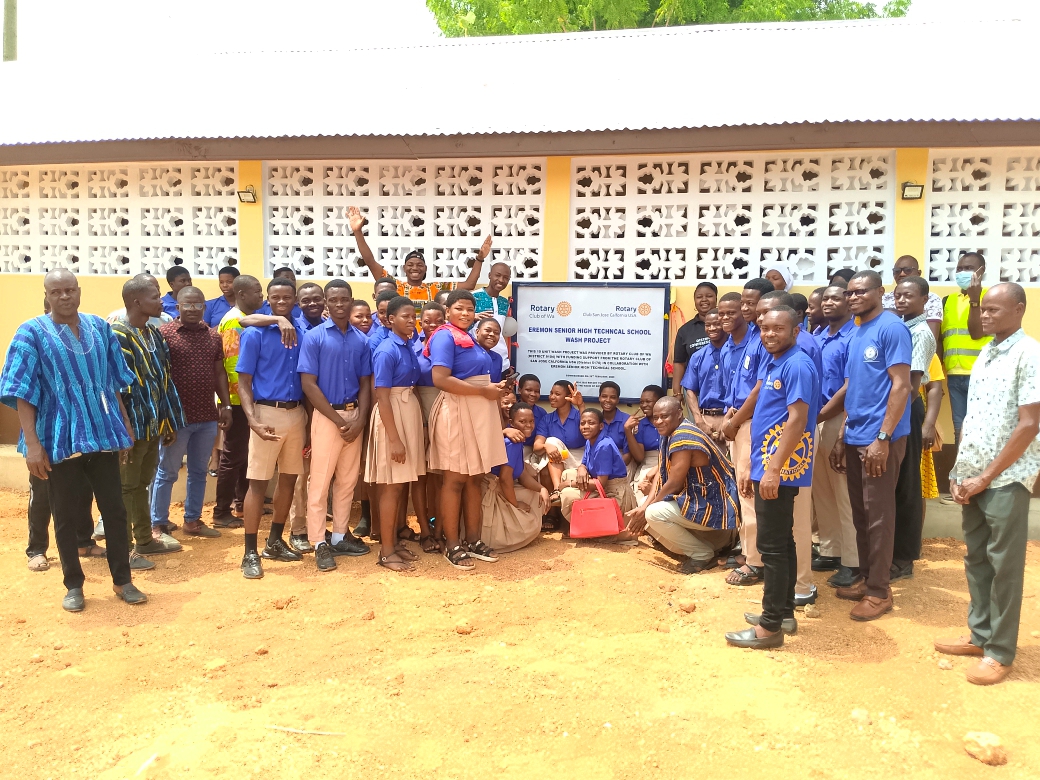Rotary commissions over USD13,000 WASH facility for Eremon SHTS | Ghana ...