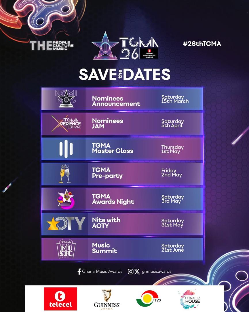 TGMA announces schedule for 26th edition; awards gala set for May 3 ...