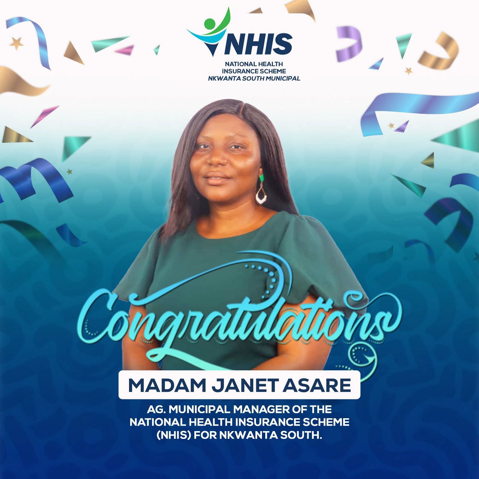 Janet Asare appointed Acting NHIS Municipal Manager for Nkwanta South ...