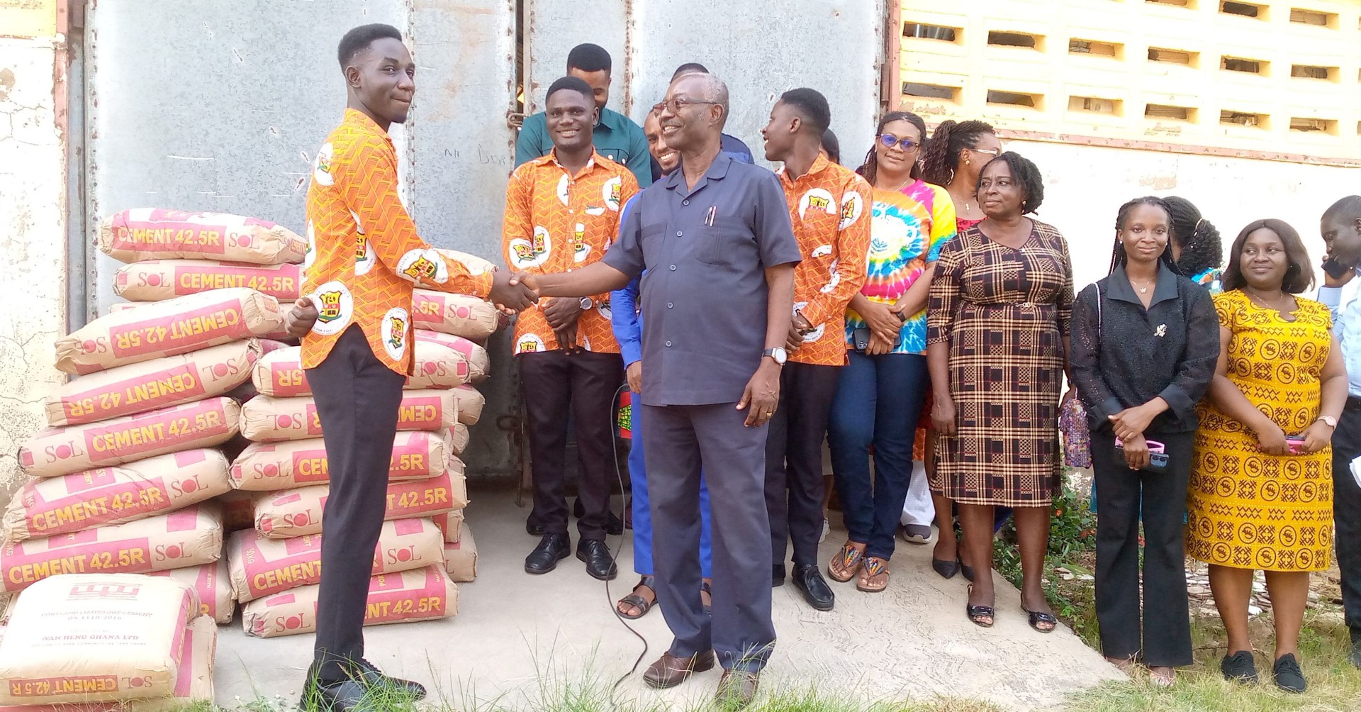 All Nations University SRC donates cement for Health Sciences Block ...
