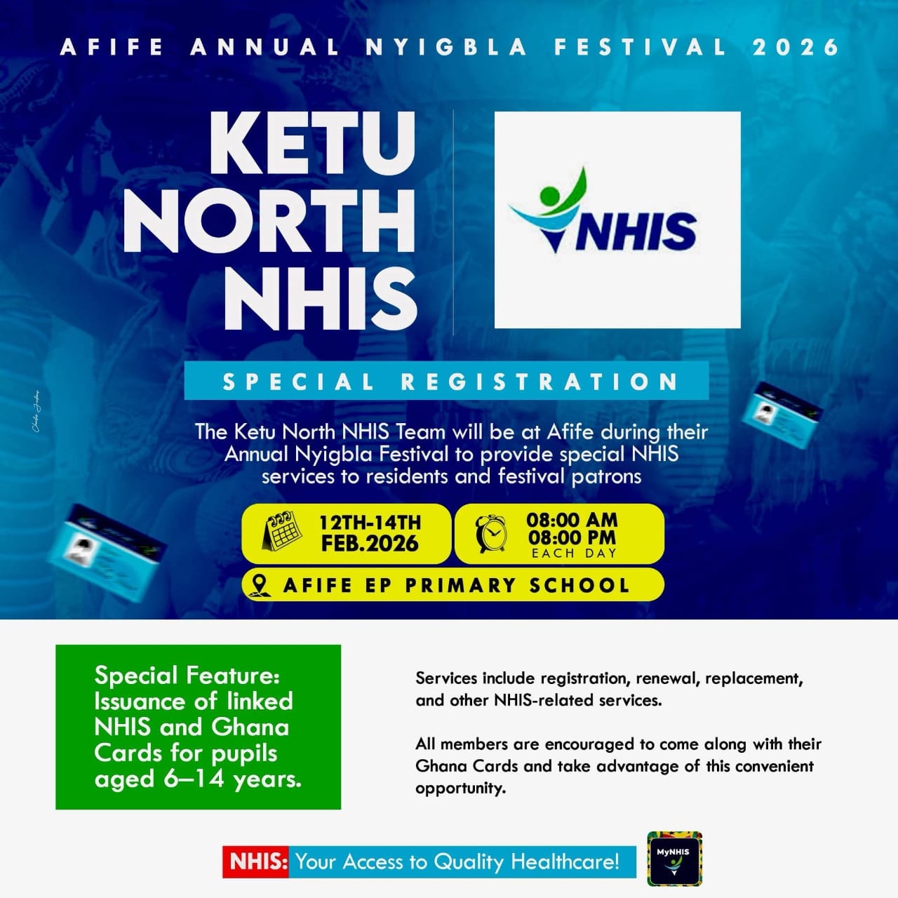 Ketu North NHIS offers registration services at Afife Nyigbla Festival ...