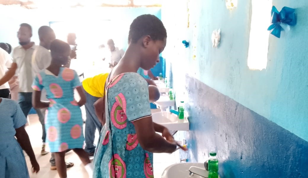 Essikado Assemblies of God hands over hand-washing facility Rhyner Paul ...